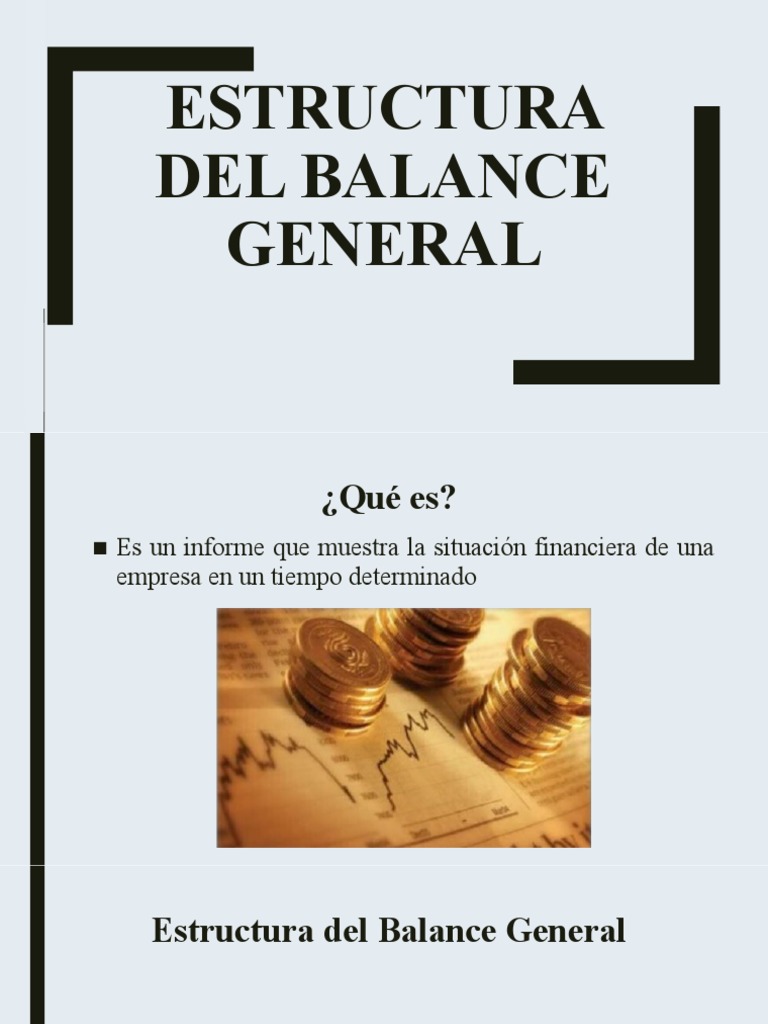 Estructura Del Balance General | PDF | Hoja de balance | Bancos