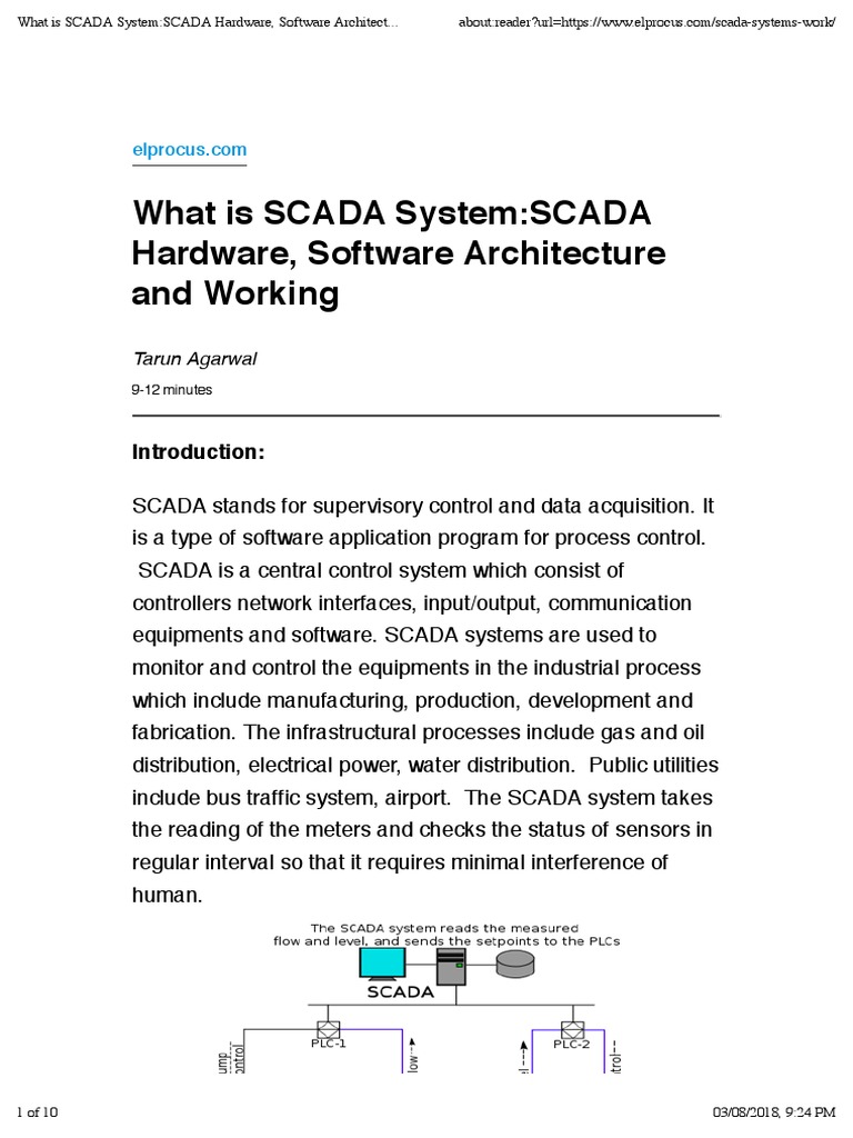 What Is SCADA System-SCADA Hardware, Software Architecture and Working | PDF | Scada ...