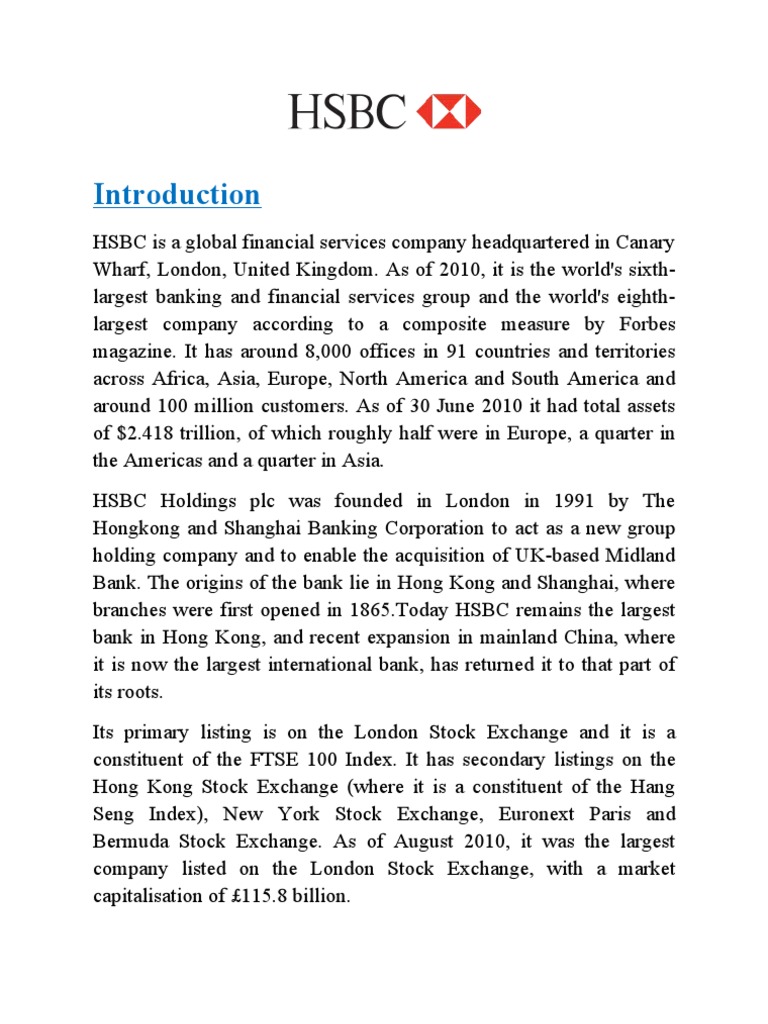 Ob Assignment | PDF | Hsbc | Swot Analysis