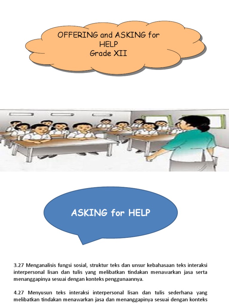Offering Assistance: Expressions for Offering and Asking for Help in ...