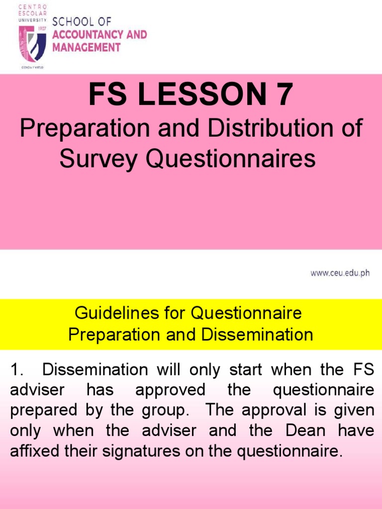 Survey Questionnaire Preparation Guide | PDF | Learning