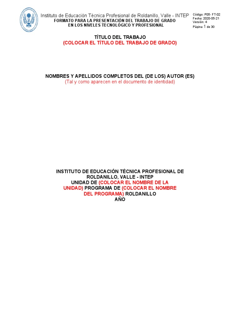 P05-FT-02-Presentacion de Informe Final TG 2020 | PDF | Bebidas alcohólicas | Etanol