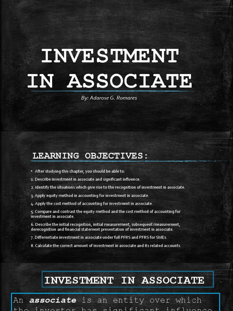 Investment in Associate | PDF | Goodwill (Accounting) | Book Value