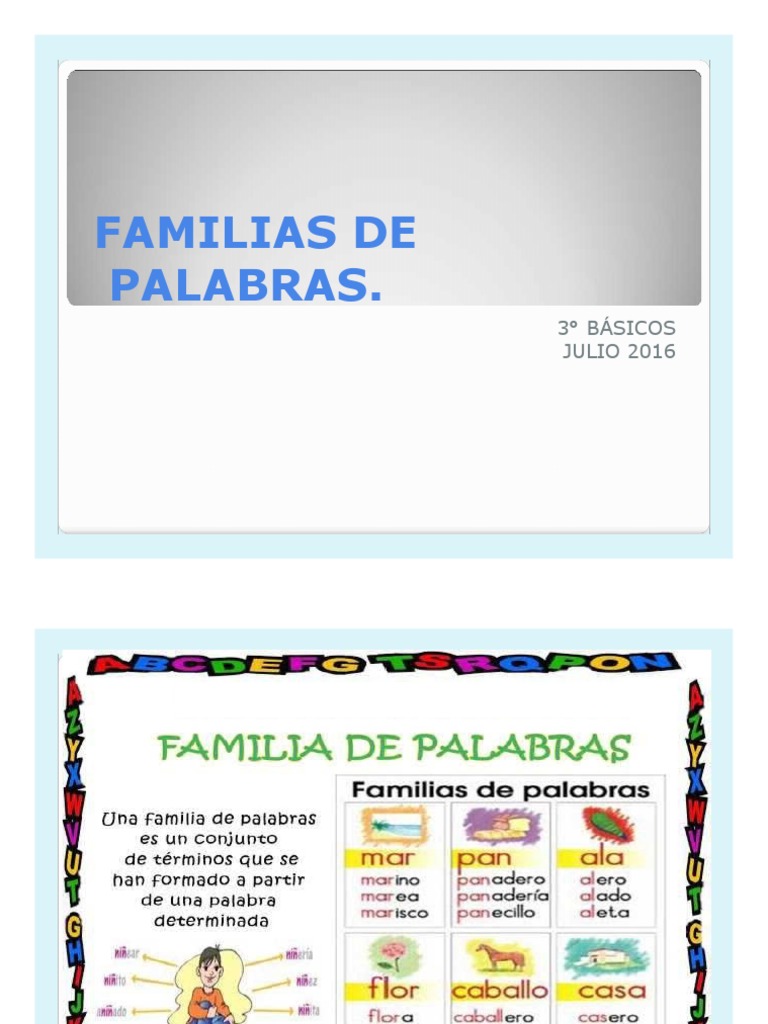 Familia de Palabras | PDF