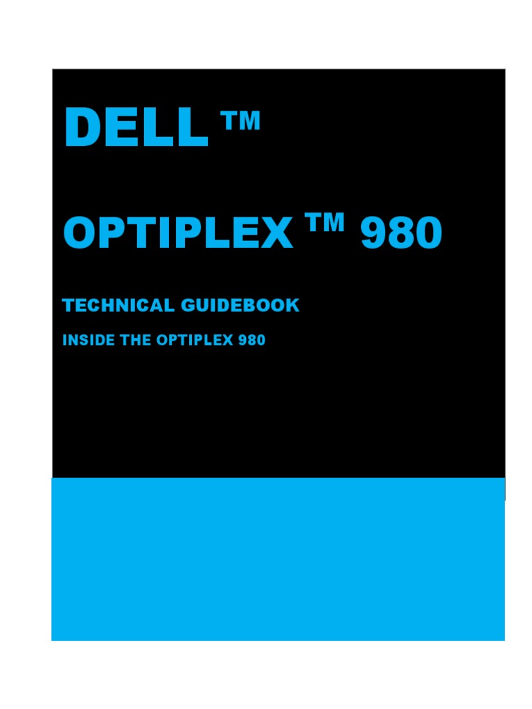Optiplex 980 Tech Guide | PDF | Hard Disk Drive | Digital Electronics