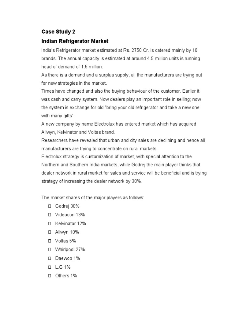 Case Study | PDF | Market (Economics) | Foods