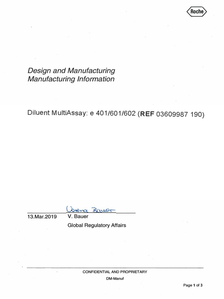 Diluent MultiAssay Manufacturing Overview | PDF