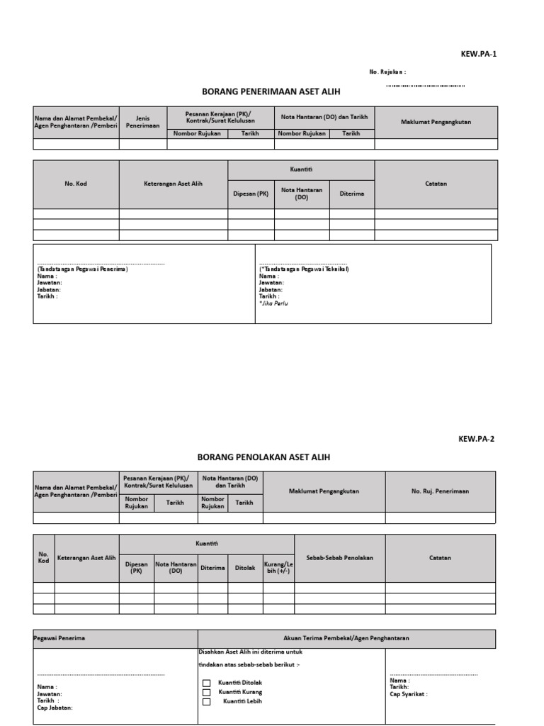 Format Kew - PA Terkini Mengikut 1PP | PDF