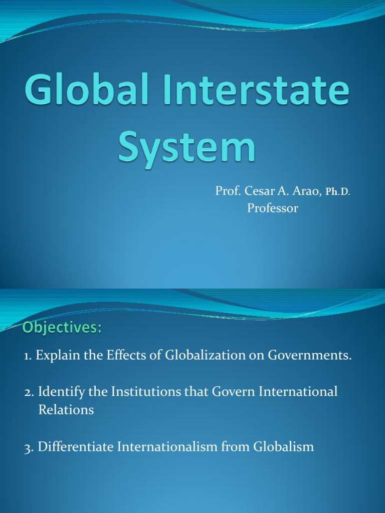 Lesson 4 Global Interstate System PDF | PDF | World Bank | Globalization