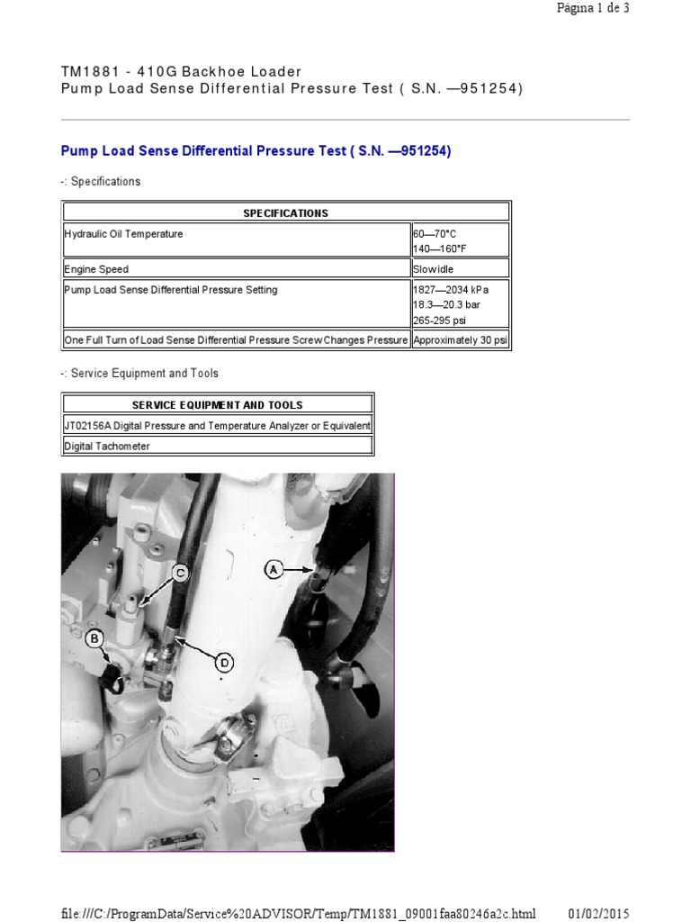 Test Load Sense | PDF | Pressure Measurement | Pump