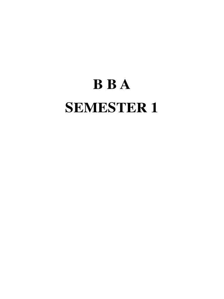 BBA First Year Syllabus Overview | PDF | Organizational Behavior | Retail