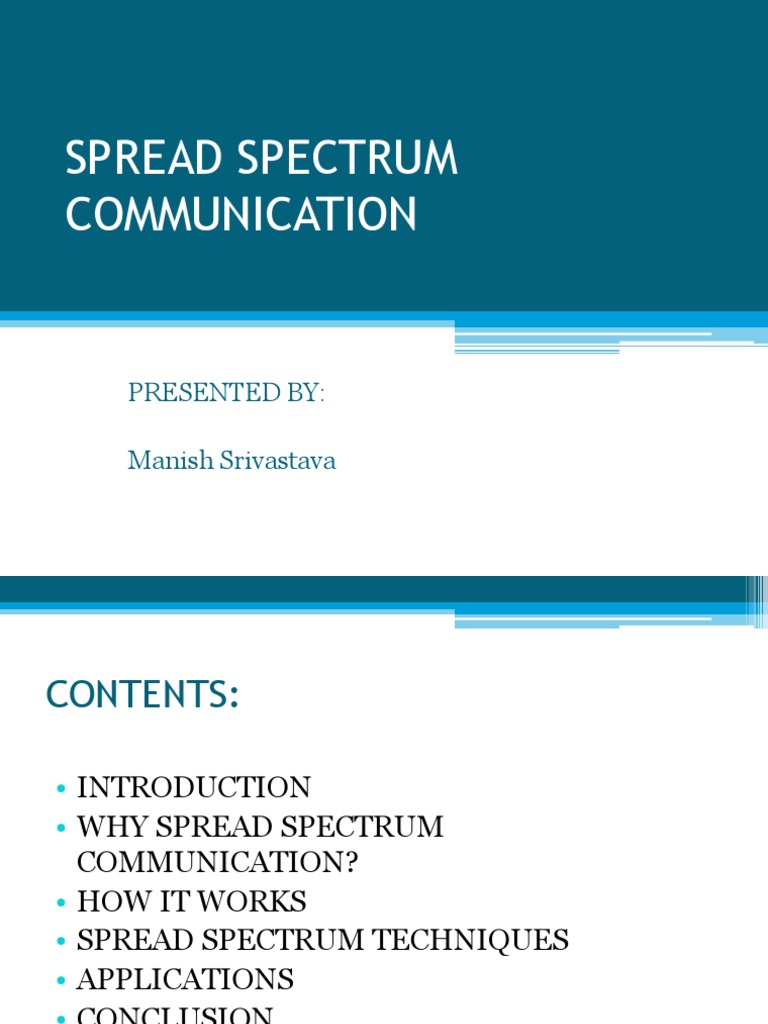Spread Spectrum Communication Guide | PDF | Radio | Data Transmission