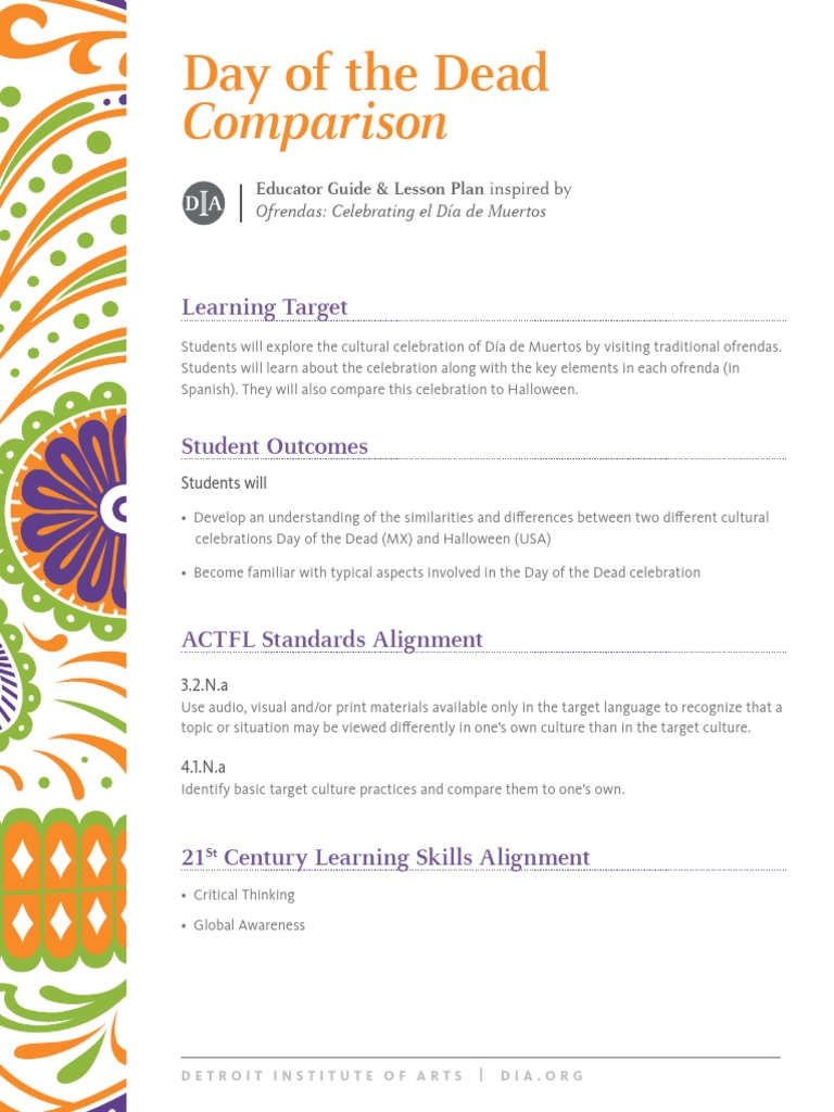 Comparing Halloween and Día de Muertos | PDF | Education Theory | Cognition
