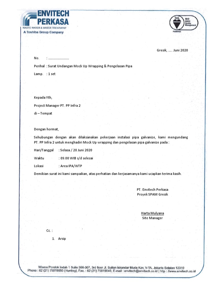 Draft Surat Pengajuan Mockup | PDF