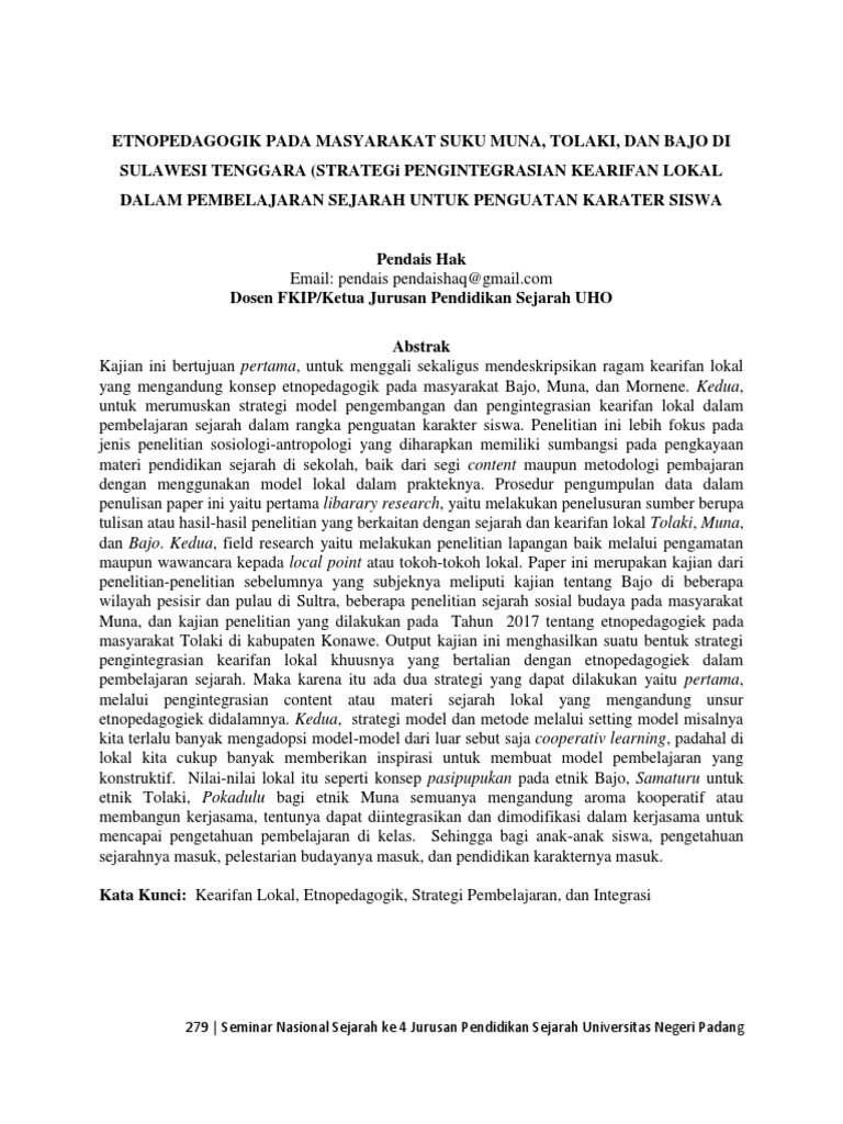 Etnopedagogik Pada Masyarakat Suku Muna | PDF
