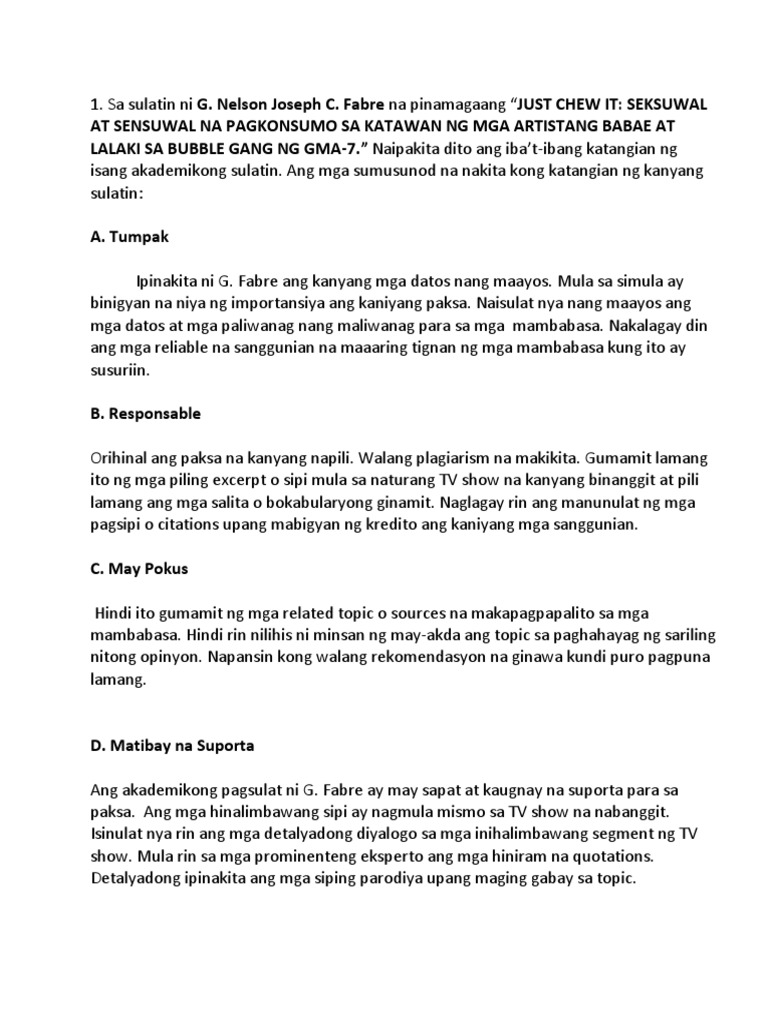 Katangian NG Akademikong Pagsulat | PDF