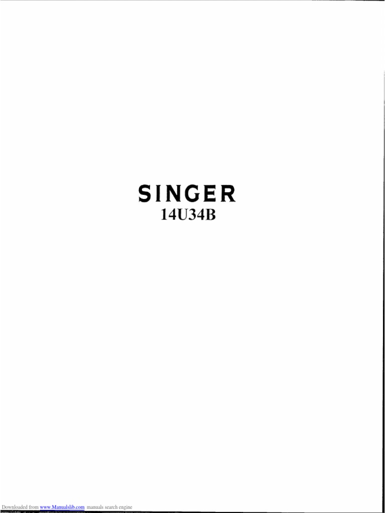 Singer 14u34b Serger Parts List | PDF