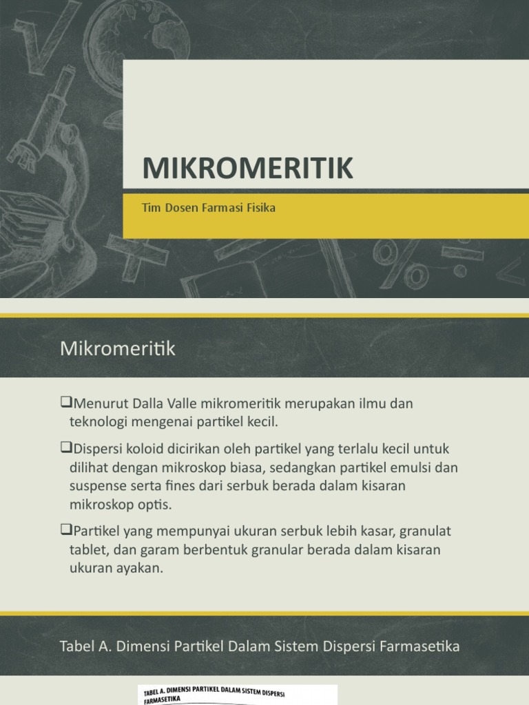 Ukuran dan Distribusi Partikel Mikromeritik | PDF