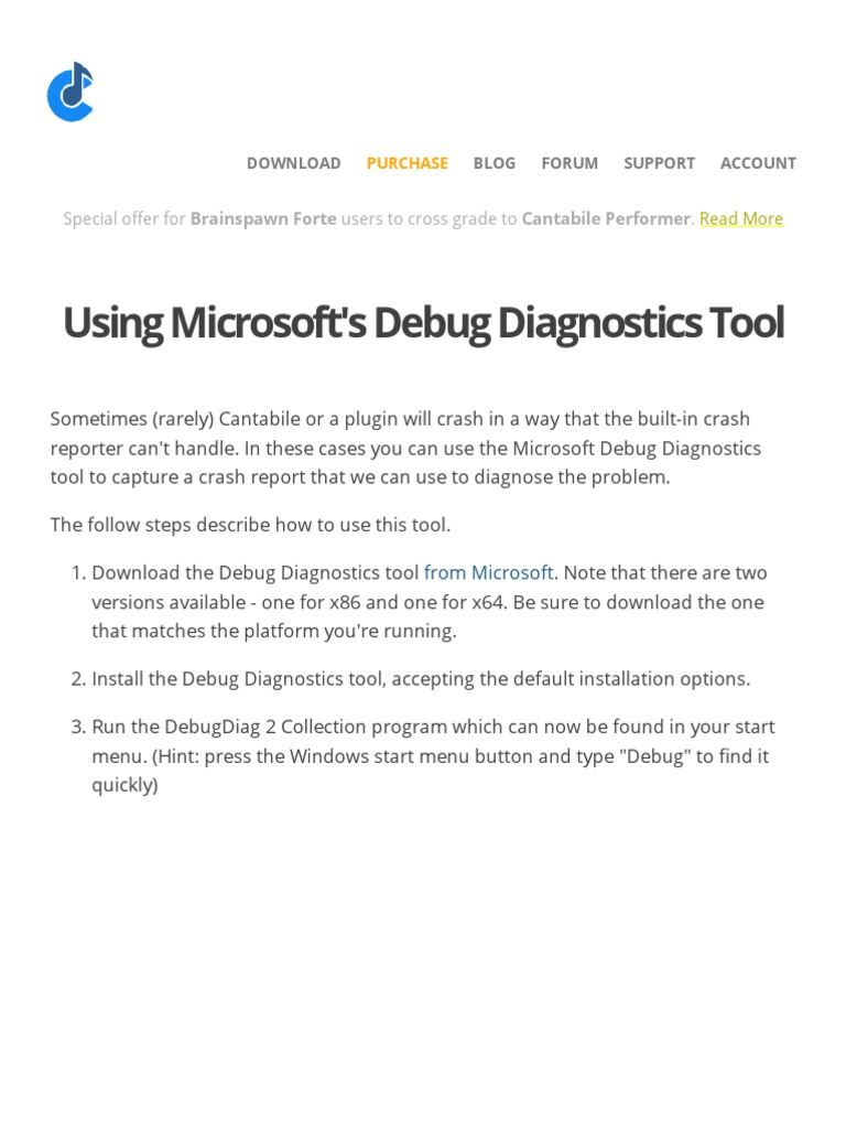 How To Use Microsoft DebugDiag Tool | PDF | Computers