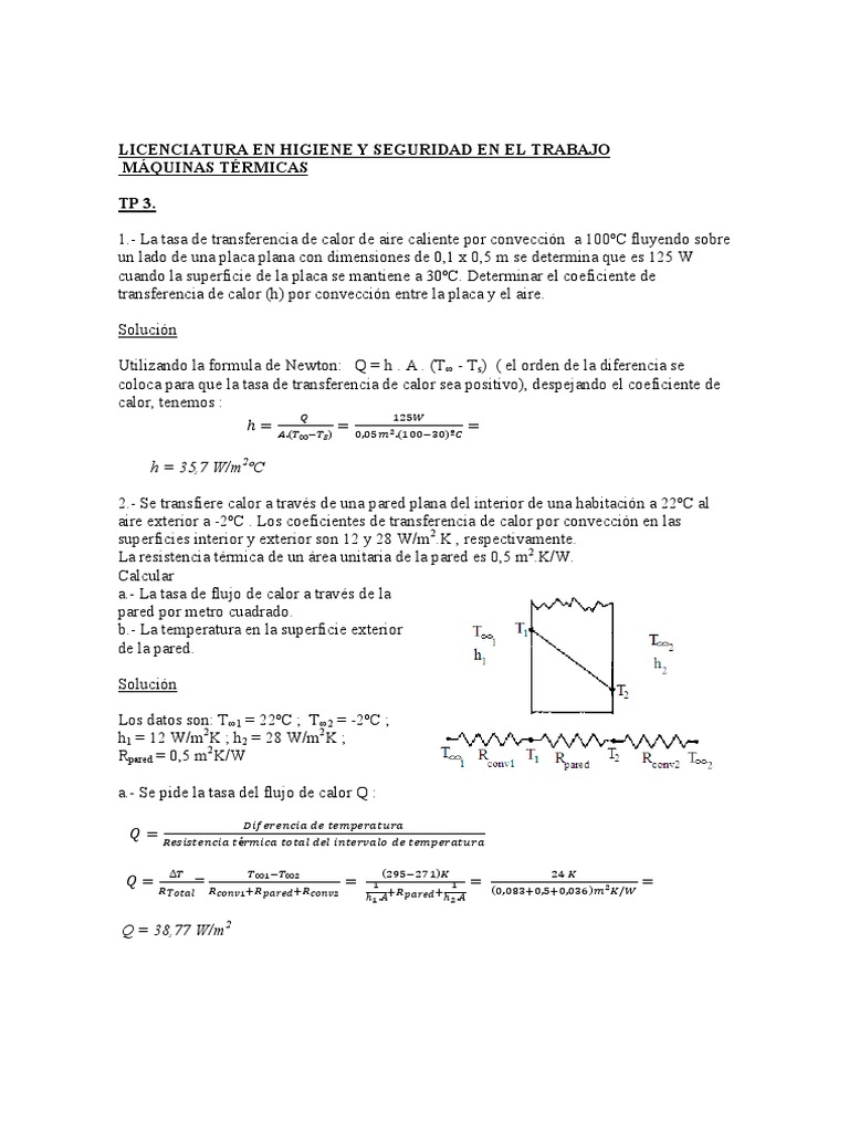 TP3-MT-Solución-Maquinas Termicas | PDF | Intercambiador de calor | Calor