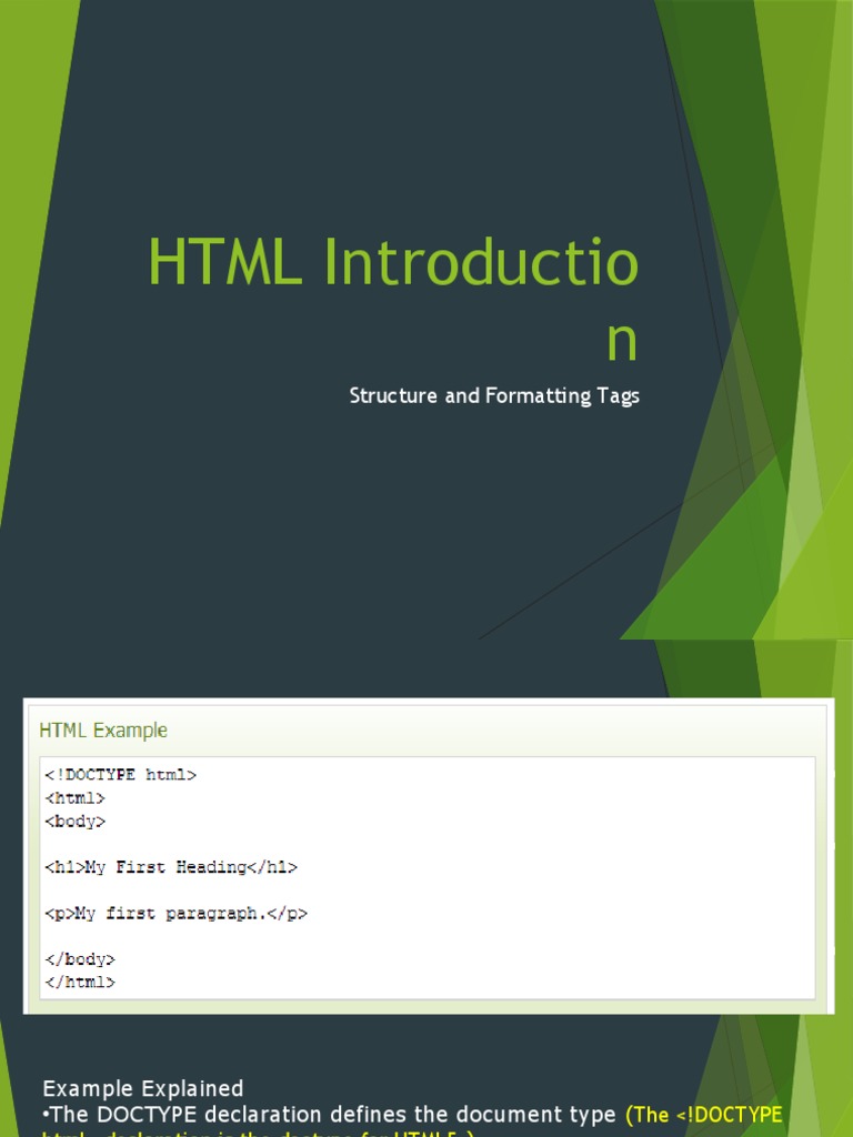 Html Introduction Pdf Html Element Html