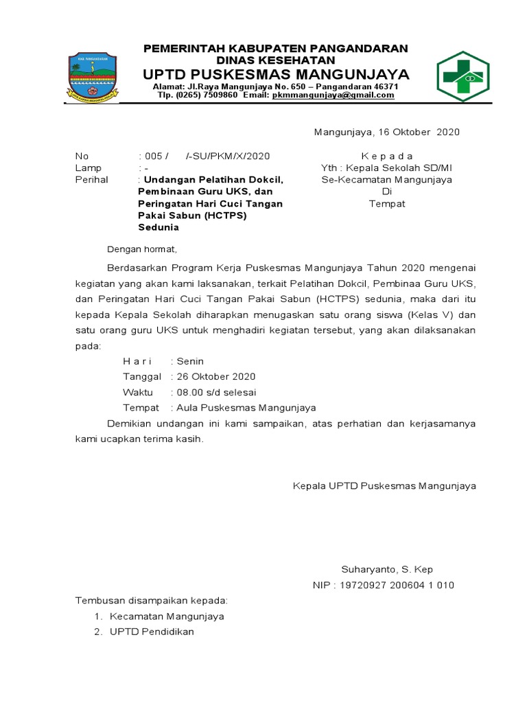 Surat Undangan Dokcil Dan Ctps 2020 | PDF | Ilmu Sosial