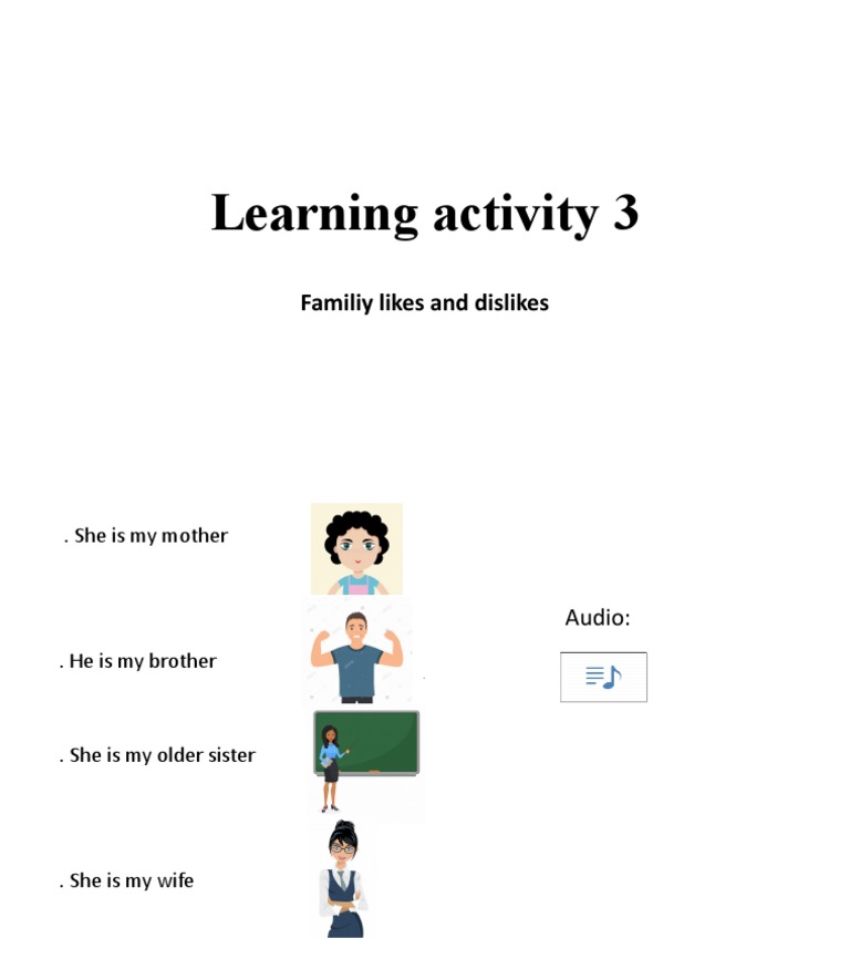 Family Members: Likes and Dislikes | PDF