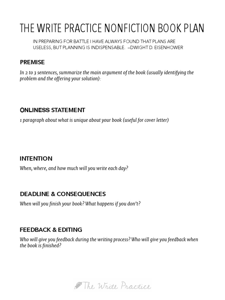 The Write Practice Nonfiction Book Plan | PDF