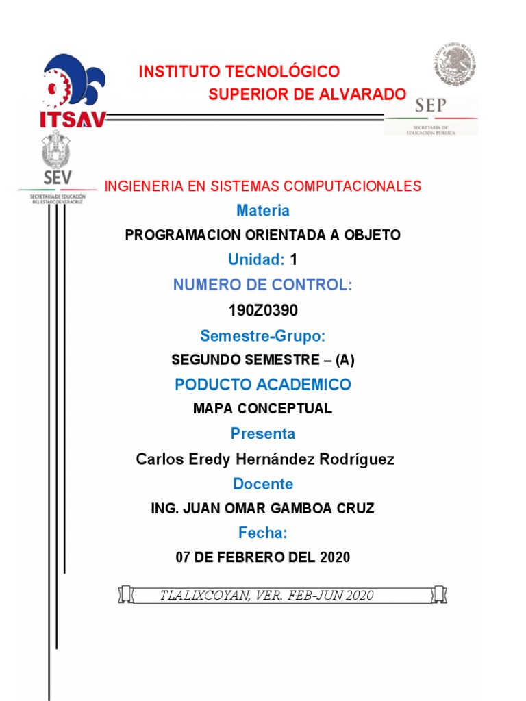 Mapa Conceptual POO | PDF | Programación orientada a objetos | Objeto (informática)