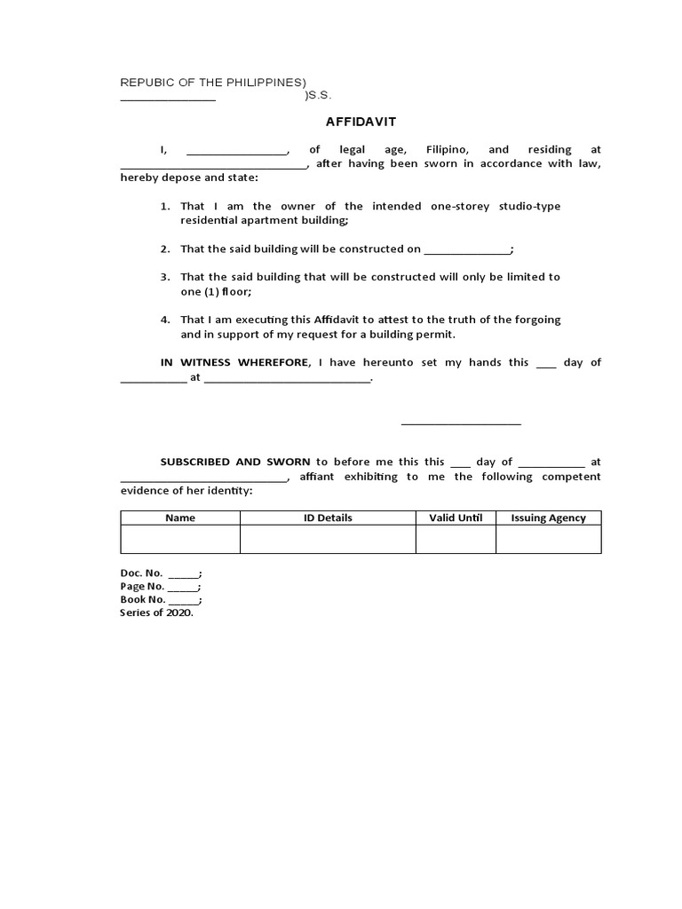 Affidavit Sample | PDF