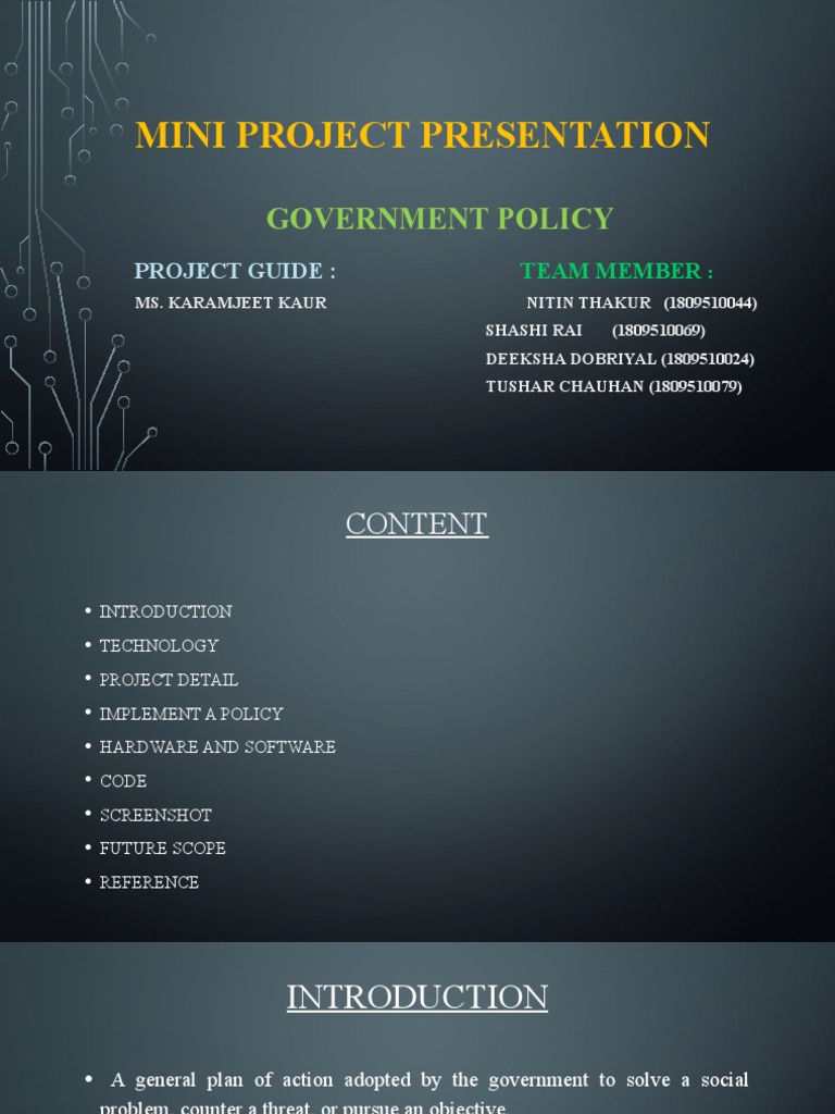 Mini Project Presentation | PDF | Websites | Html