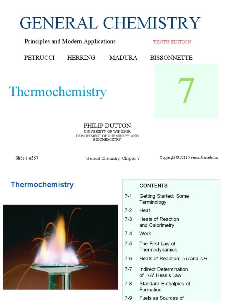 General Chemistry: Thermochemistry | PDF | Heat | Enthalpy