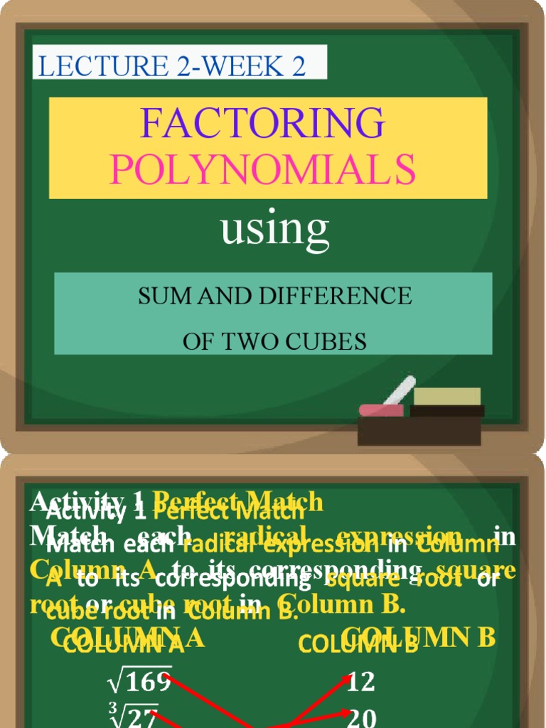 Math 8 Lesson 2 | PDF | Factorization | Algebra