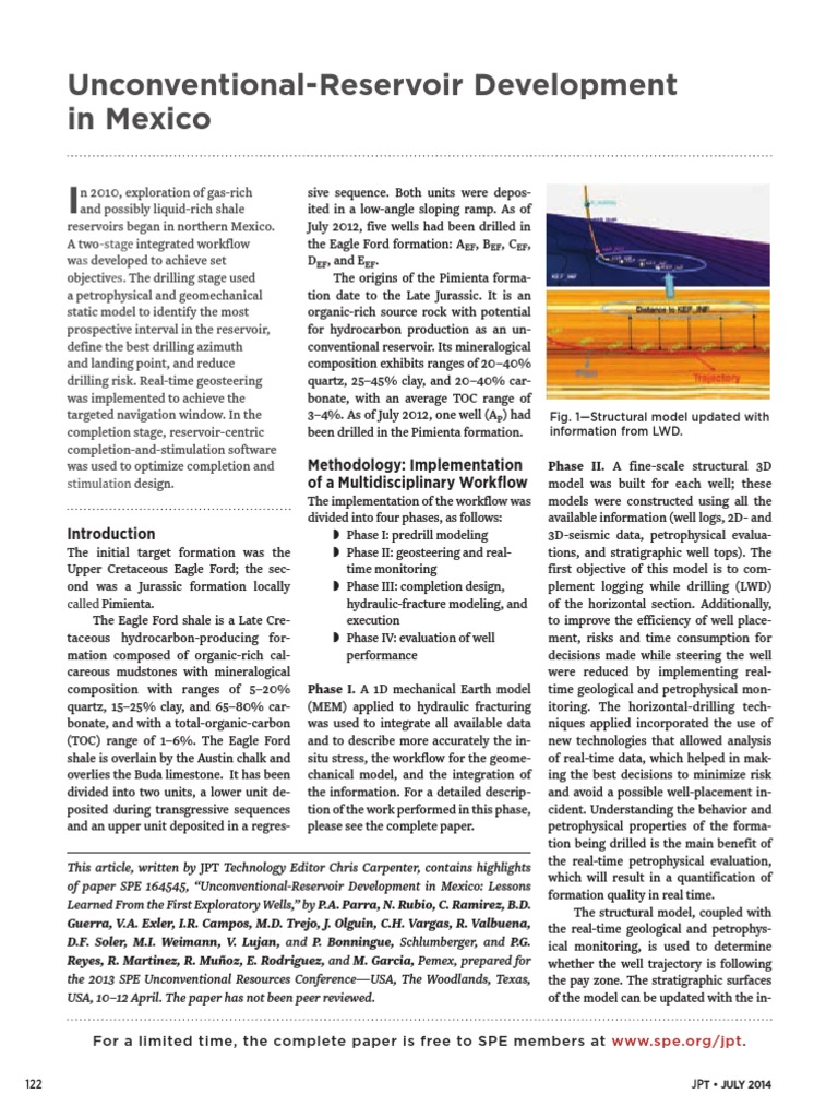 Unconventional-Reservoir Development in Mexico: Methodology ...