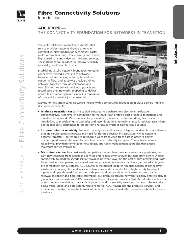Fibre Connectivity Solutions: The Connectivity Foundation For Networks ...
