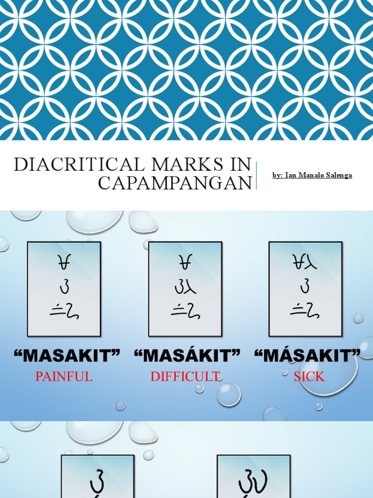 Diacritical Marks in Capampangan: By: Ian Manalo Salenga | PDF