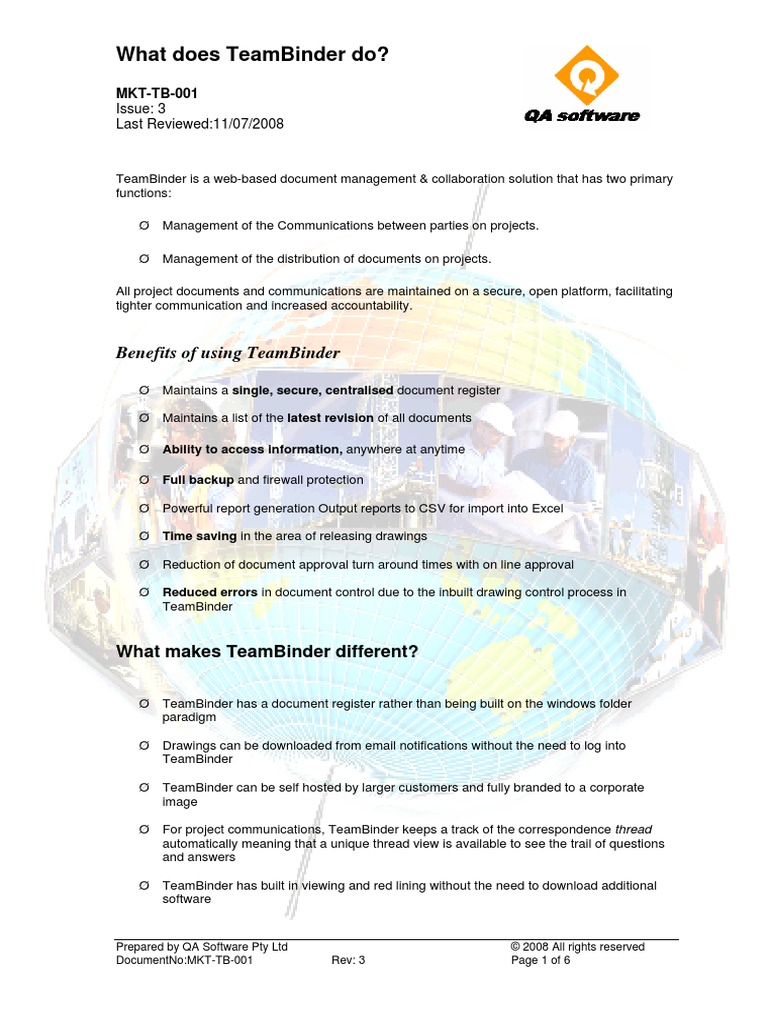 What Does Teambinder Do?: Benefits of Using Teambinder | PDF | Fax | Point Of Sale