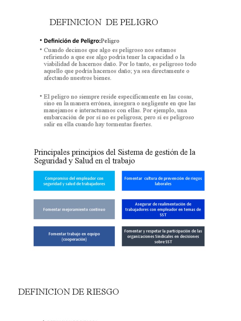 Definicion de Peligro | PDF | Riesgo | Bienestar