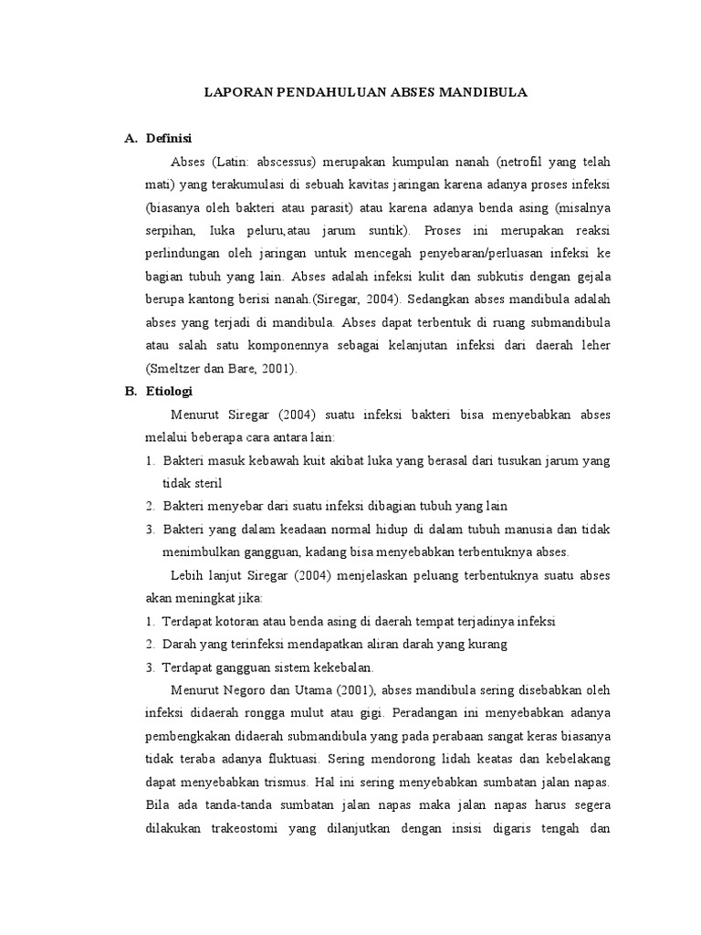 Penanganan Abses Mandibula | PDF | Ilmu Sosial | Kesehatan Holistik
