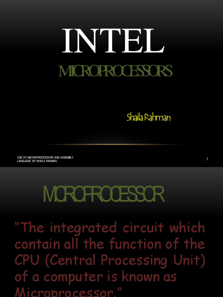 Intel: Microprocessors | PDF | Microprocessor | Central Processing Unit