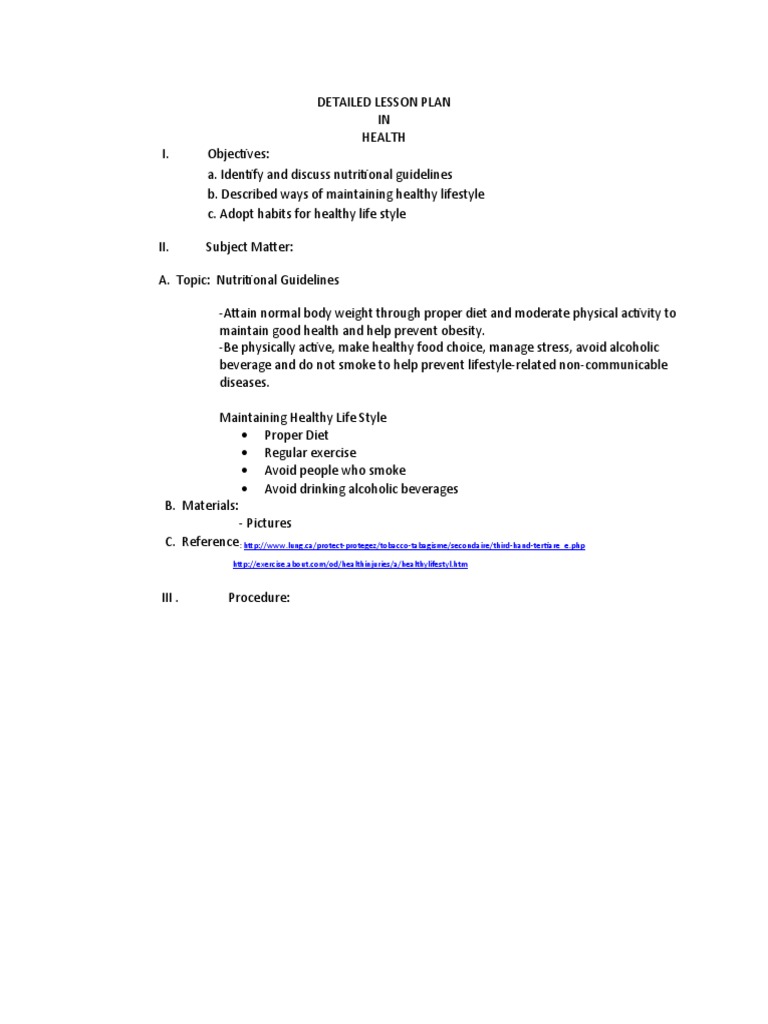 Detailed Lesson Plan | PDF | Cigarette | Smoking