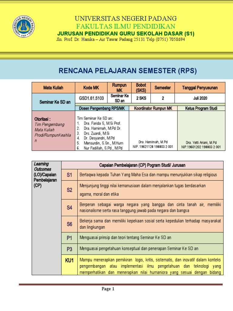 RPS Seminar Ke SD An | PDF