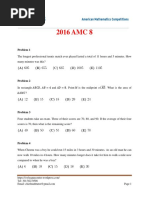 2020 AMC 8 Problems | PDF | Area