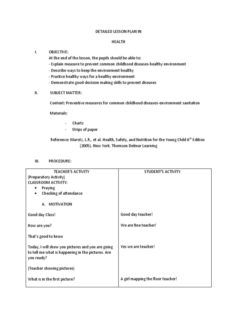 Detailed Lesson Plan | PDF | Lesson Plan | Teachers
