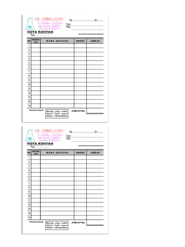 Nota ANEKA KIMIA - Stempelan | PDF