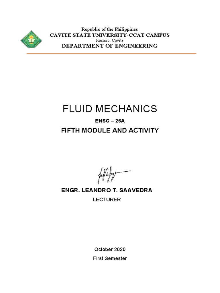 Module 5 and Activity 5 Mechanics of Fluid ENSC 26A BSEE 201 | PDF | Buoyancy | Applied And ...