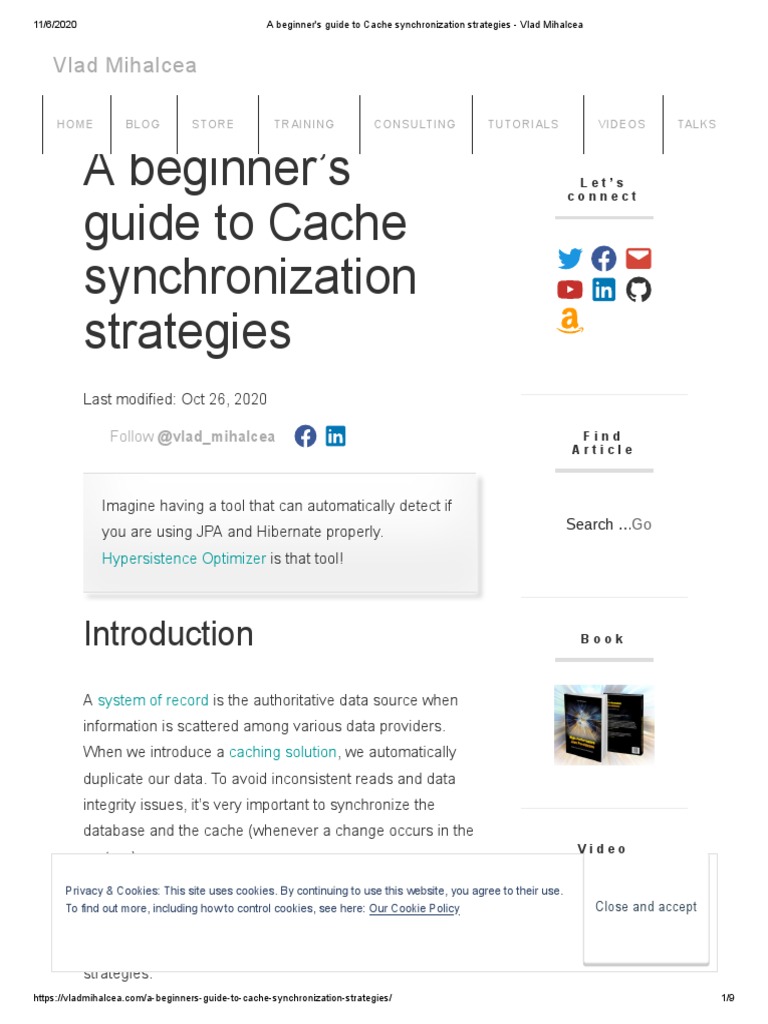 A Beginner's Guide To Cache Synchronization Strategies: Vlad Mihalcea ...