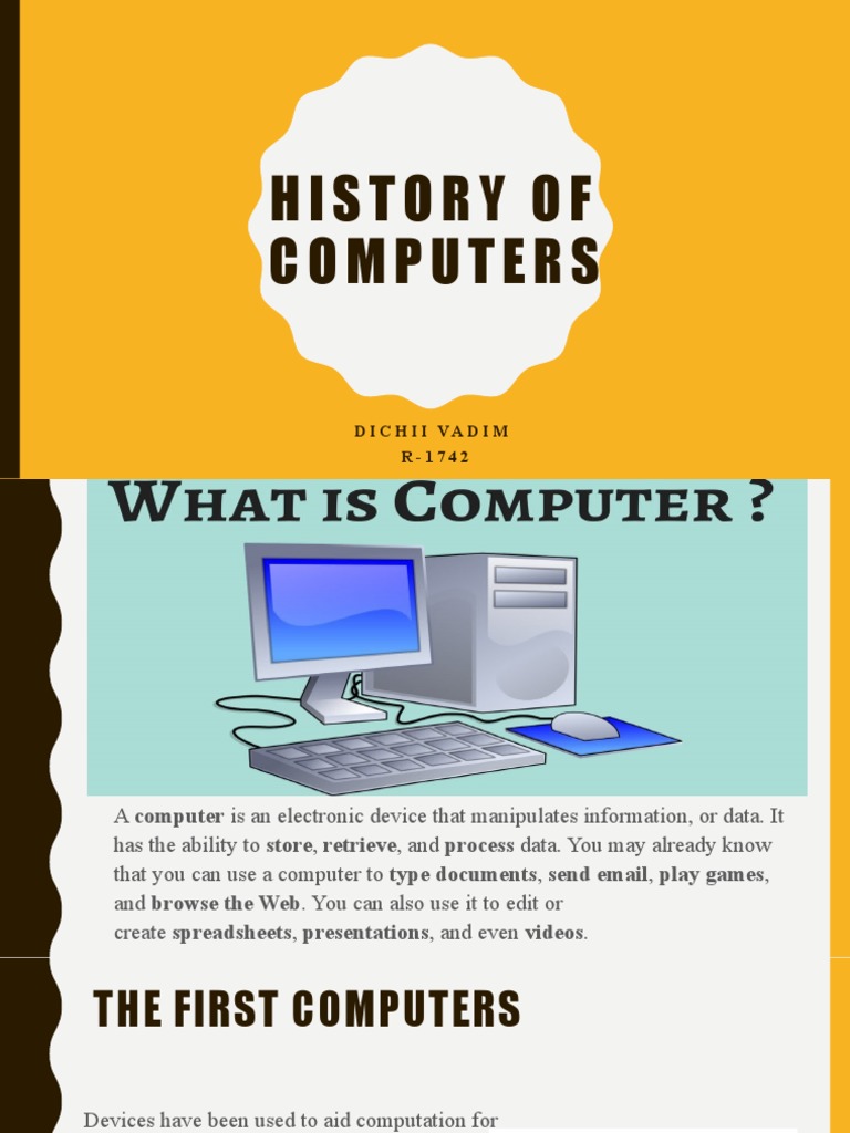 History of Computers | PDF | Microprocessor | Computer Programming