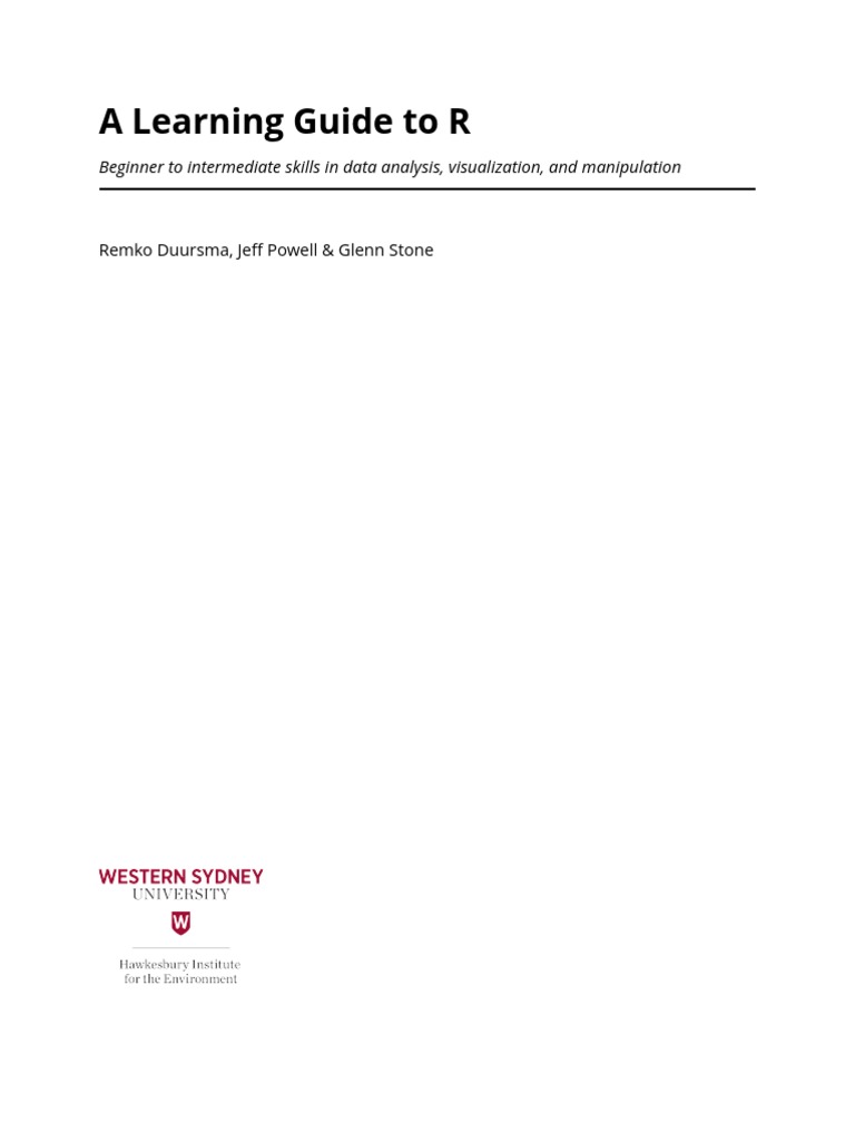 Rnotes Main | PDF | Data Analysis | Statistics