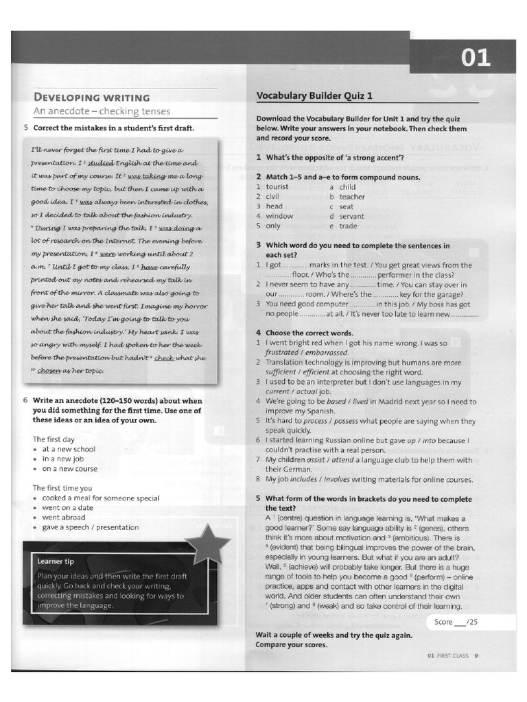 Outcomes Intermediate Workbook - 1.3 | PDF
